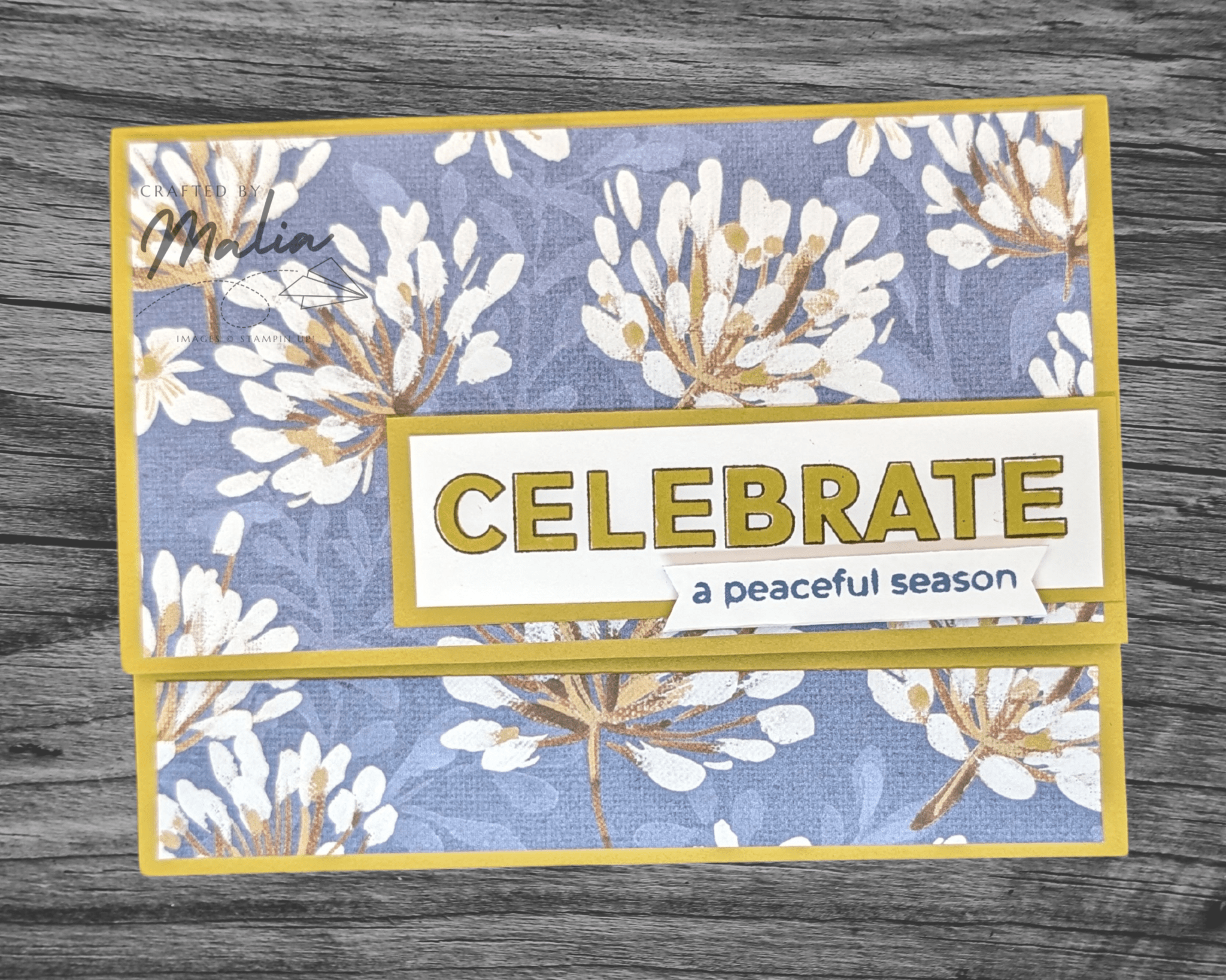 Wildly Flowering Trimmed Flap Card – Crafted by Malia