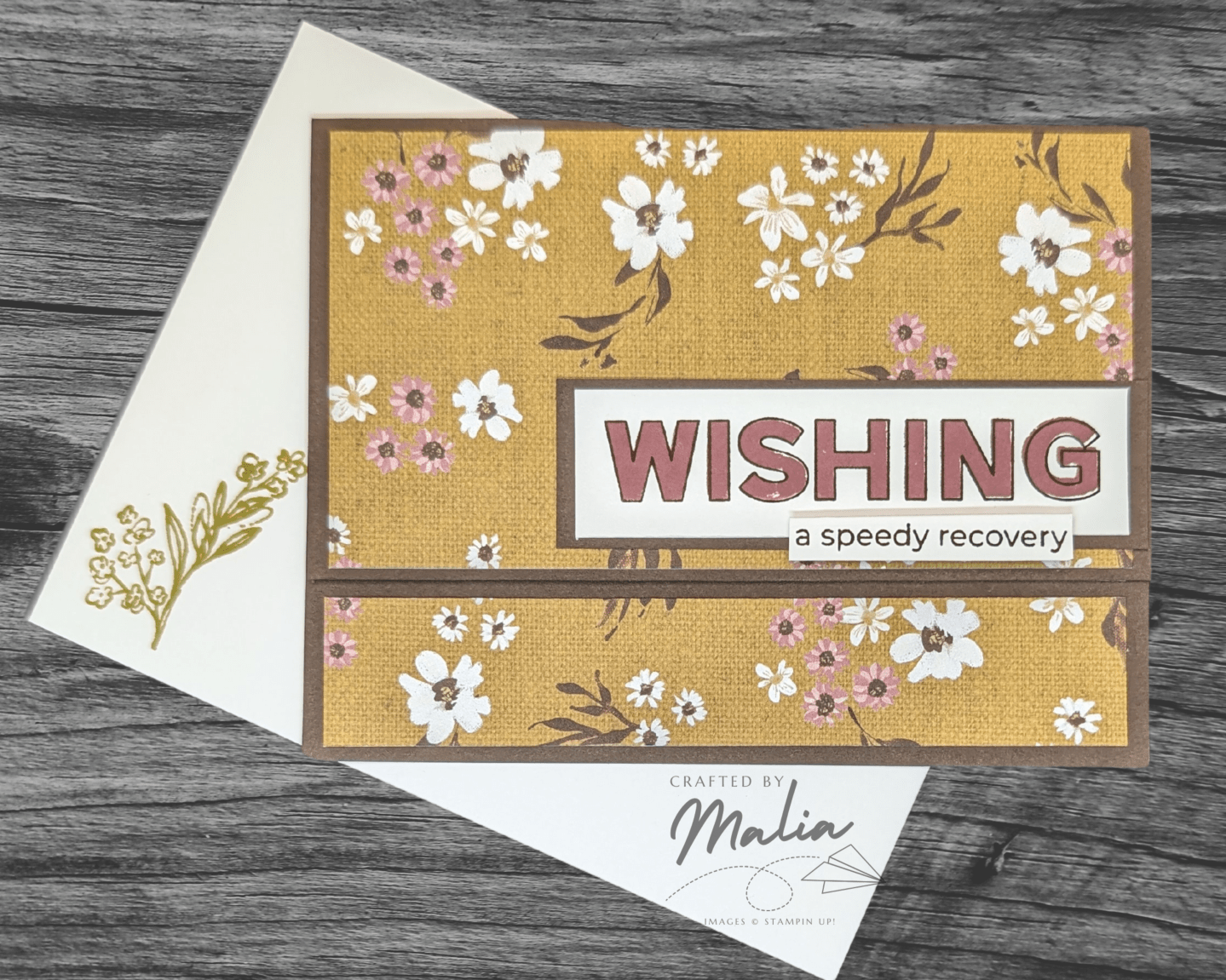 Wildly Flowering Trimmed Flap Card – Crafted by Malia