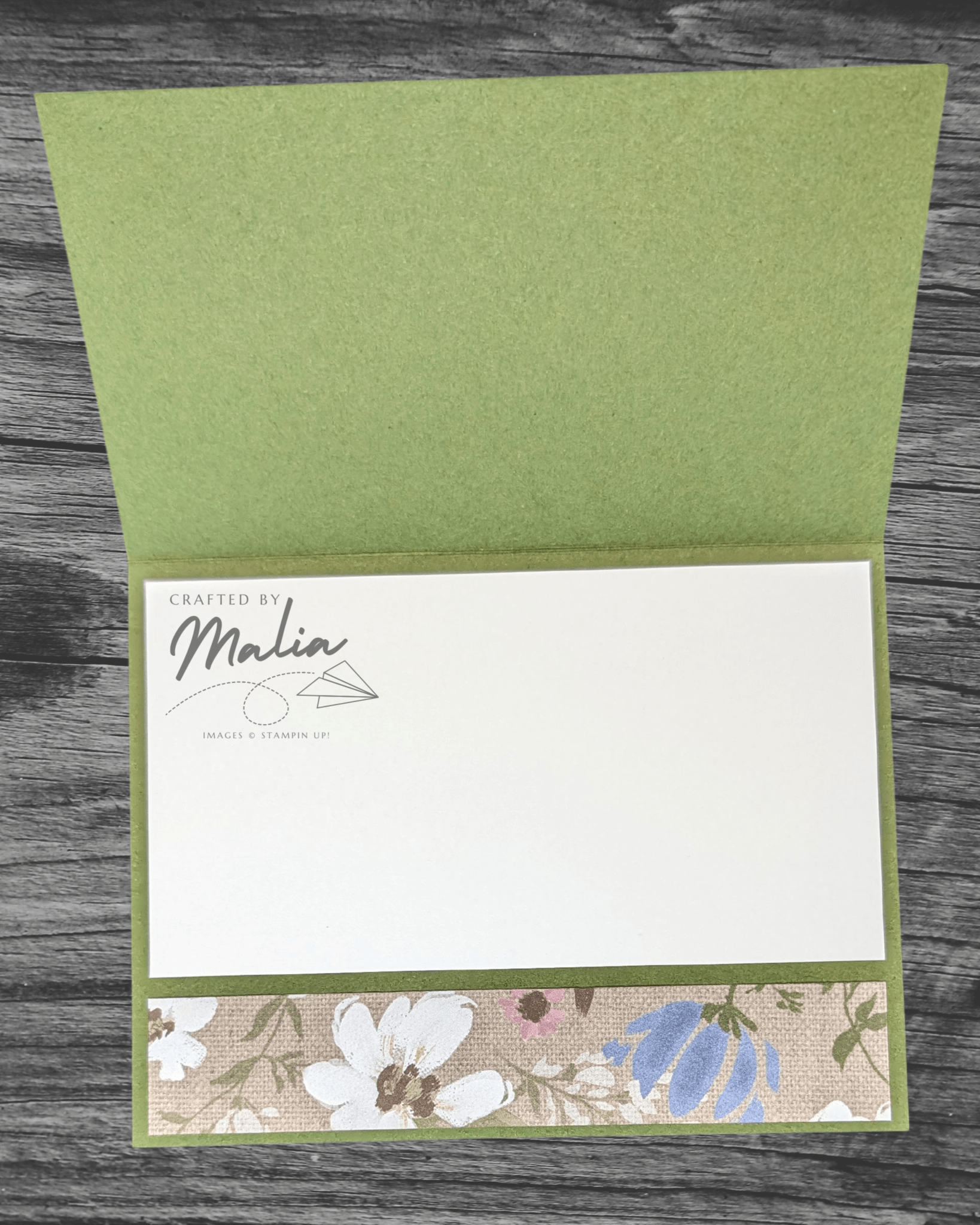 Wildly Flowering Trimmed Flap Card – Crafted by Malia